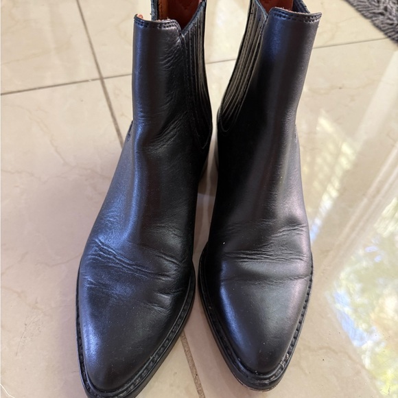 Coach | Shoes | Coach Black Ankle Boots With Sleek Leather Finish ...
